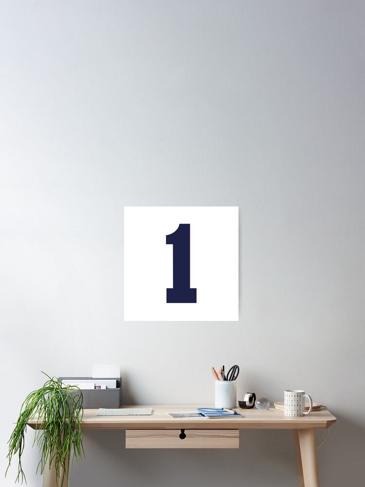 "Number 1, Marine blue one, Sports number 1" Poster for Sale by ...