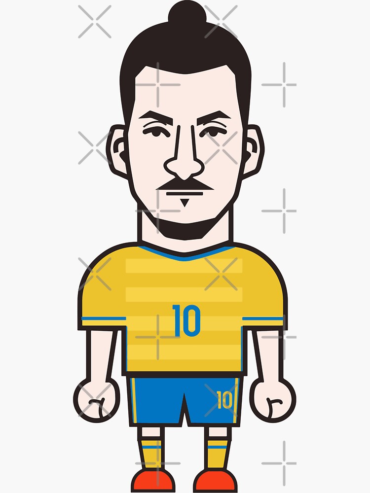 "Ibrahimovic Cartoon" Sticker for Sale by cartmaxx2 | Redbubble
