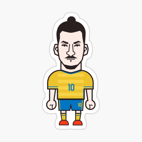 "Ibrahimovic Cartoon" Sticker for Sale by cartmaxx2 | Redbubble