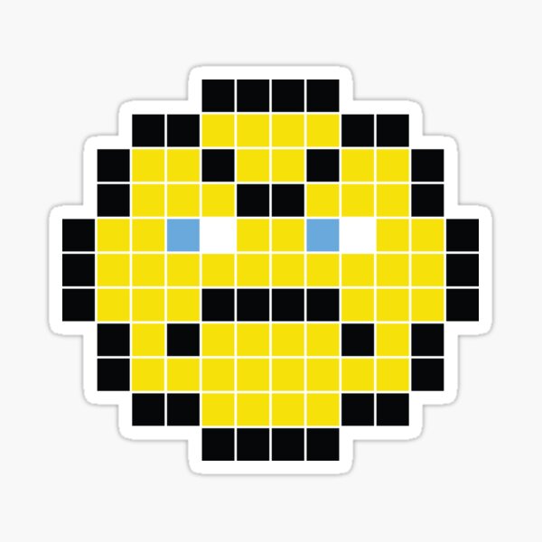 "Pixel Emoji Angry" Sticker for Sale by jhojho | Redbubble