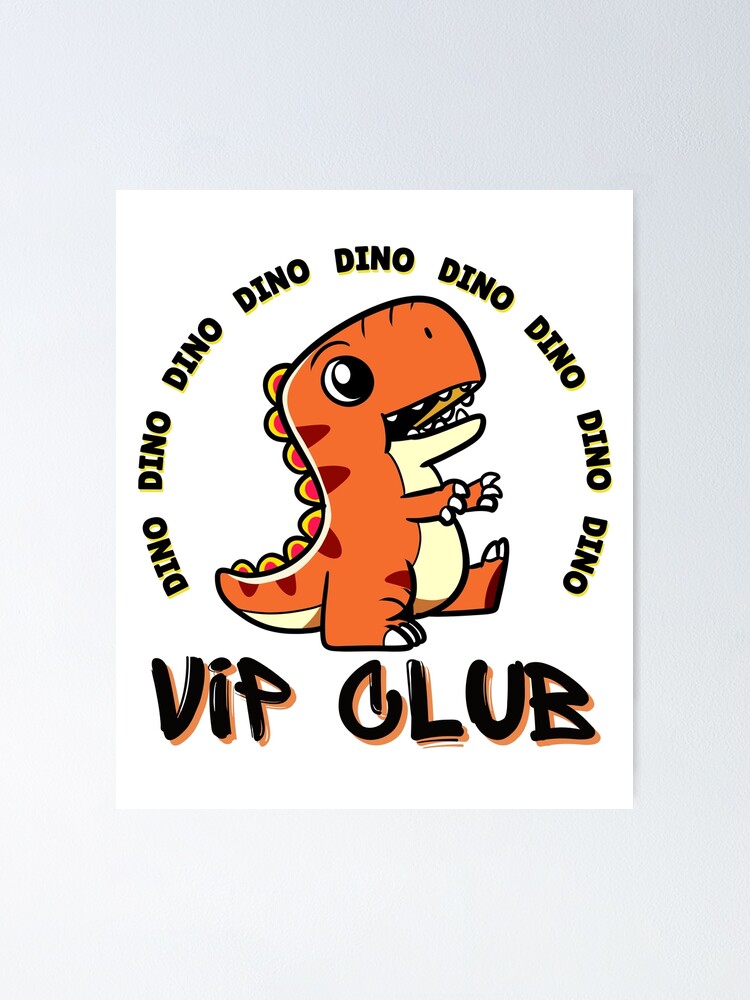"DINO KID CLUB" Poster for Sale by FXR-Designs | Redbubble
