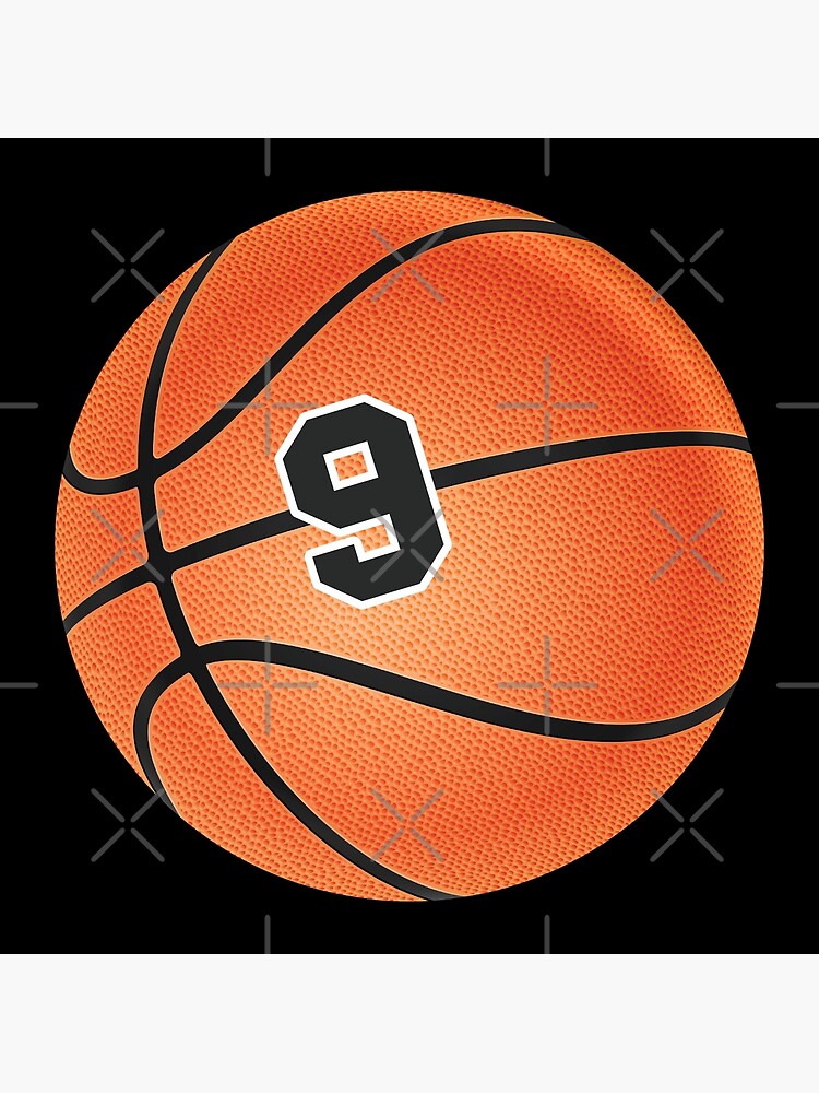 Póster «Pelota de baloncesto número 9, nueve» de TheCultStuff | Redbubble