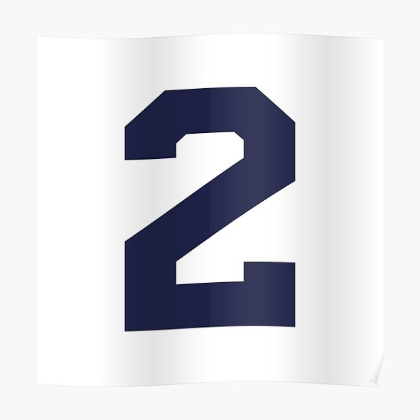 "Number 2, Marine blue two, Sports number 2" Poster for Sale by ...