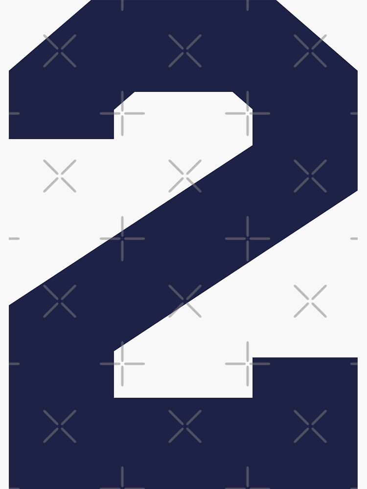 "Number 2, Marine blue two, Sports number 2" Sticker for Sale by ...