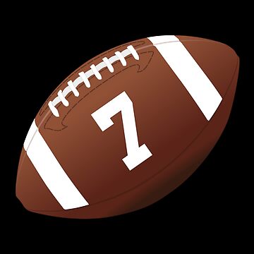 "American football ball number 7, seven" Sticker for Sale by ...