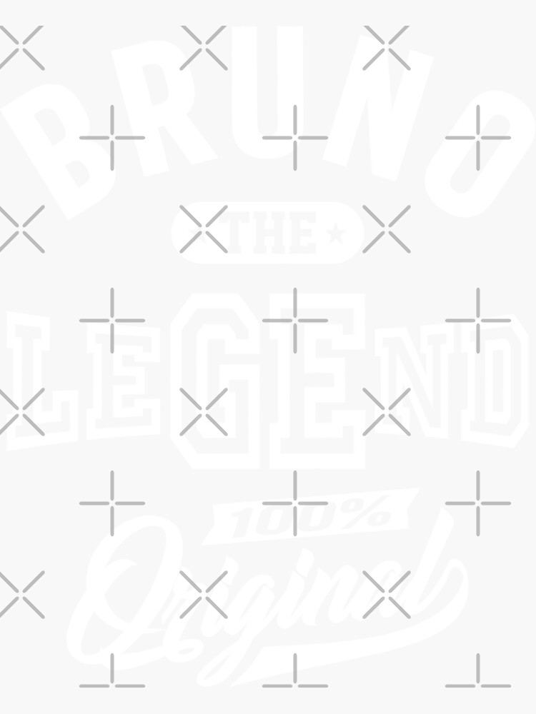 "Cure Retro Bruno Name Master The Arts Fans Men Women" Sticker for Sale ...