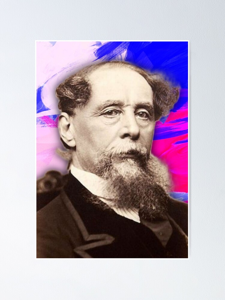 Póster «Ilustraciones de Charles Dickens | Retrato de Charles Dickens ...