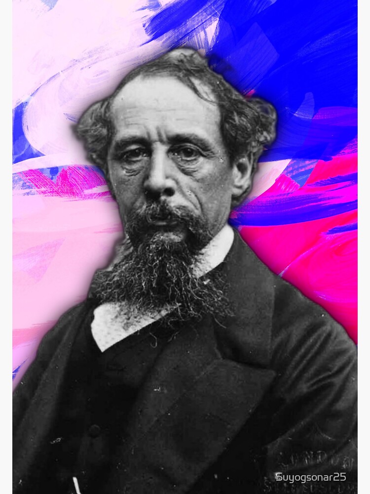 Charles Dickens Artwork Charles Dickens Portrait Charles Dickens Wall Art Sticker For