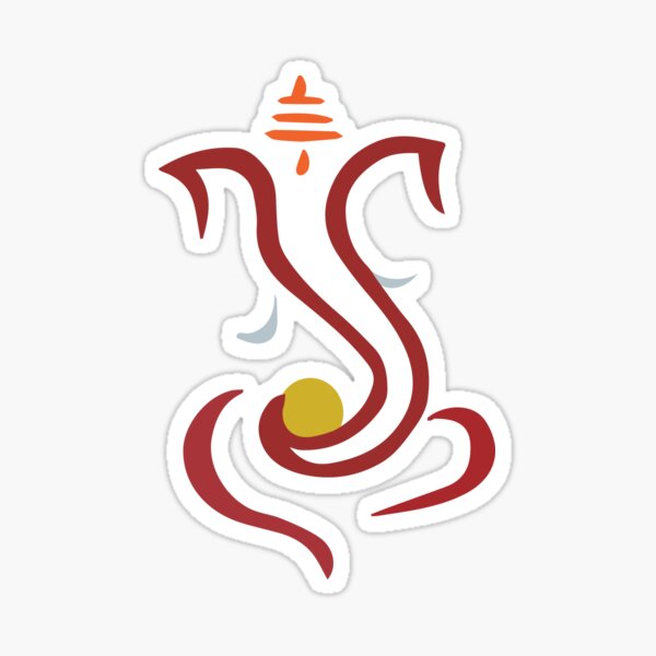 "Lord Ganesha art " Sticker by kartickdutta101 | Redbubble