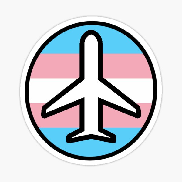 "Trans Fly With Pride Airplane" Sticker for Sale by HausOfAviation ...
