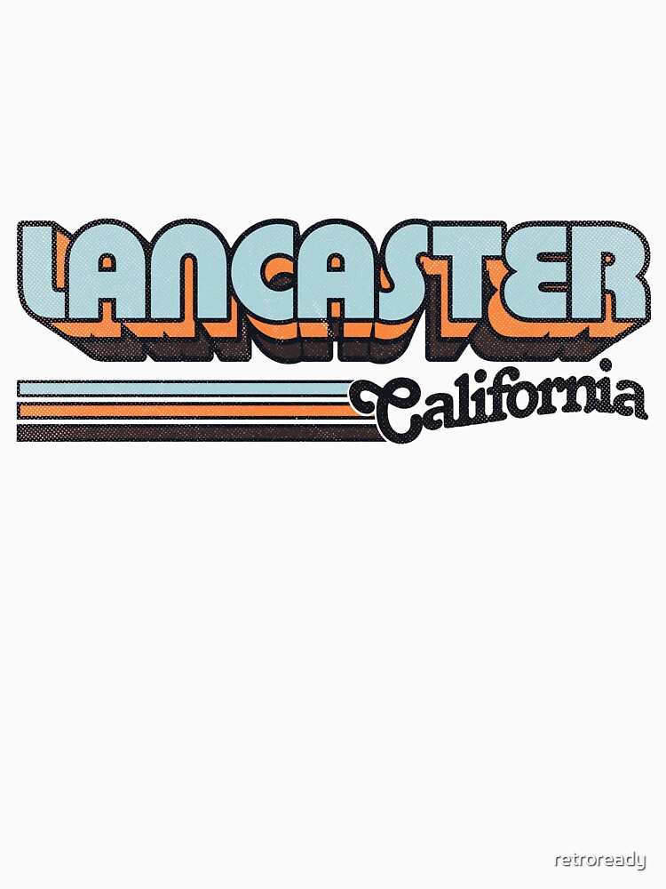 "Lancaster, CA | City Stripes" T-shirt for Sale by retroready ...
