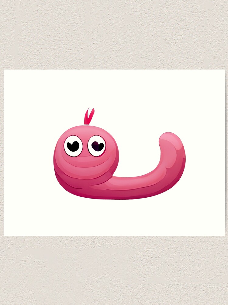 "Pink Worm Character emoji emoticon - Created by Artificial ...