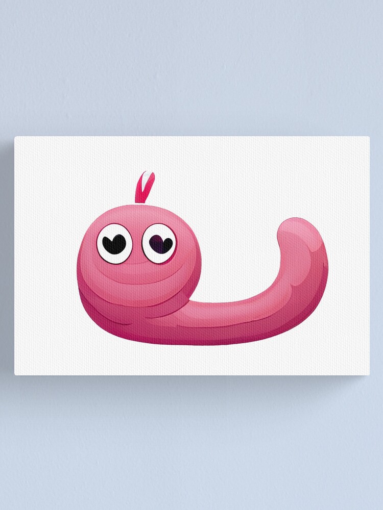 "Pink Worm Character emoji emoticon - Created by Artificial ...