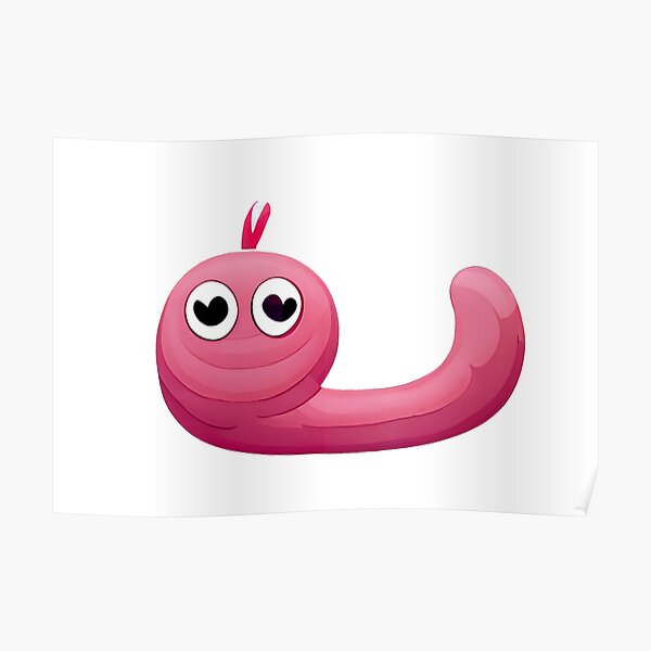 "Pink Worm Character emoji emoticon - Created by Artificial ...