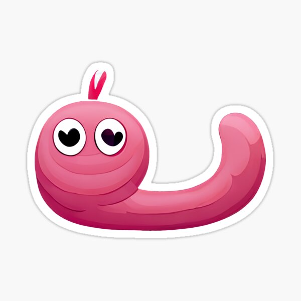 "Pink Worm Character emoji emoticon - Created by Artificial ...