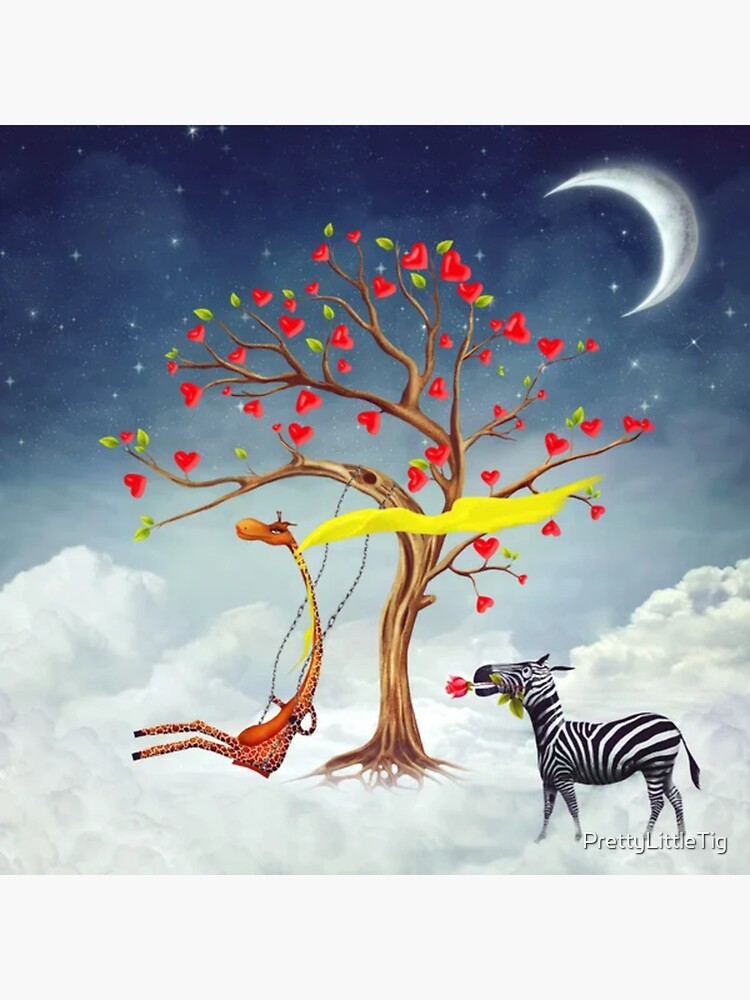 "Fairy tale zebra and giraffe" Sticker for Sale by PrettyLittleTig ...