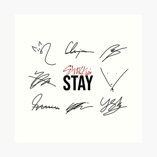 "Stray Kids SIGNATURES 2" Art Print by Chaeyoung21 | Redbubble