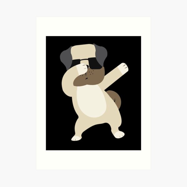 Lámina artística «Pug Dab Perros Dueños de perros Perrito Cachorros ...