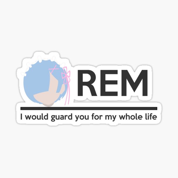 "Re Zero REM" Sticker by Luigi-Jekan | Redbubble