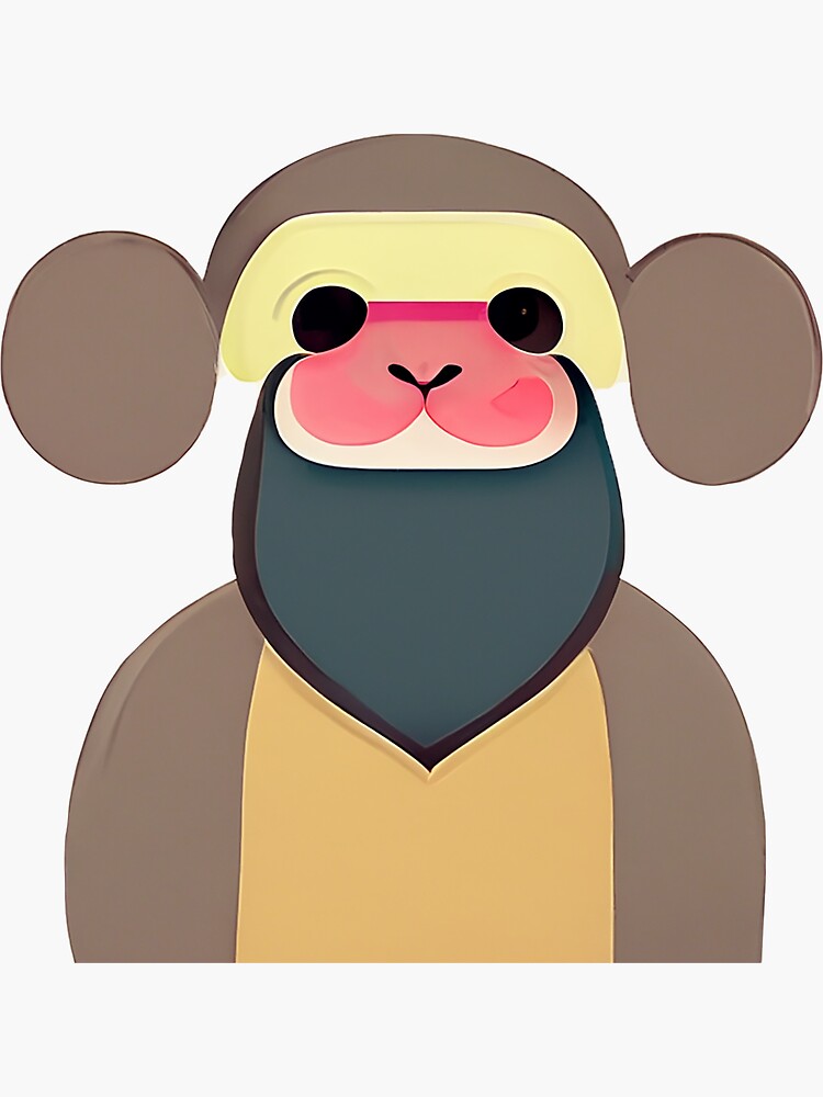 "Baboon Character emoji emoticon - Created by Artificial Intelligence ...