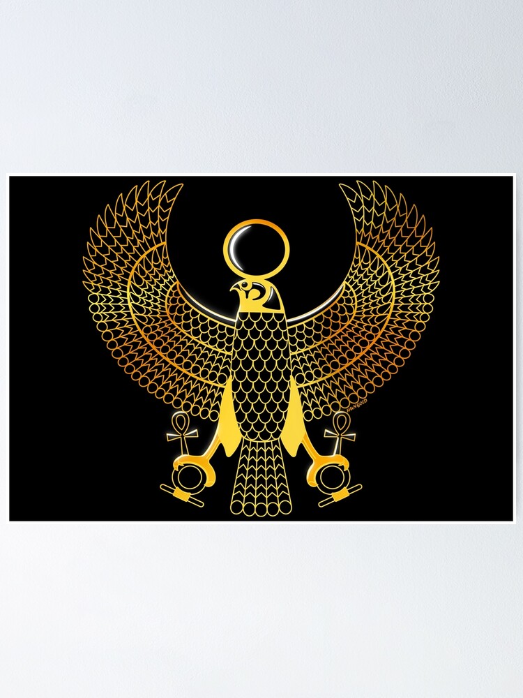 "Ra god falcon ancient egypt" Poster for Sale by Hungold | Redbubble