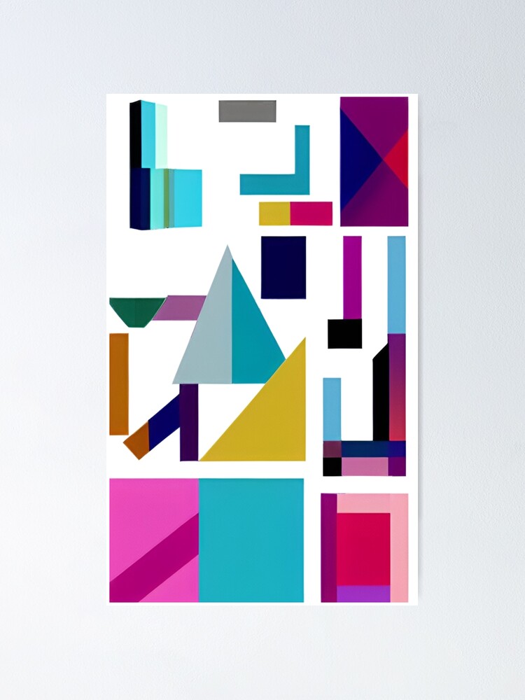 "Geometric Shapes" Poster for Sale by ArtSurreal | Redbubble