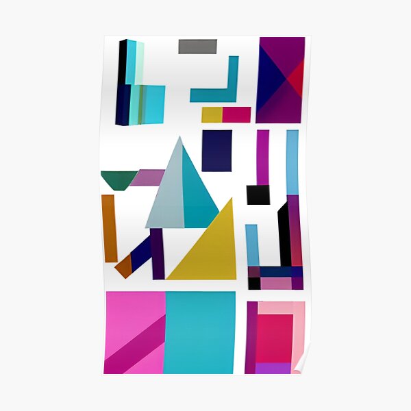 "Geometric Shapes" Poster for Sale by ArtSurreal | Redbubble