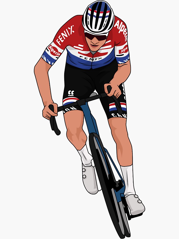 "Mathieu van der poel - MVDP " Sticker for Sale by Lindseorne | Redbubble