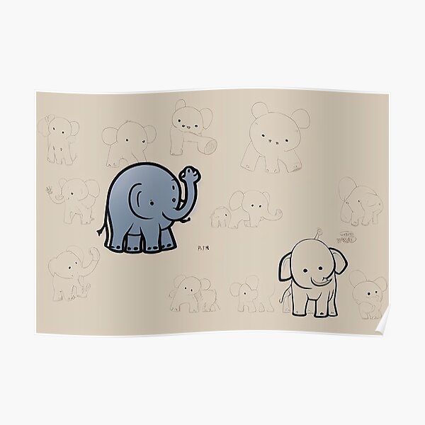 "Baby Elephant Character emoji emoticon - Created by Artificial ...