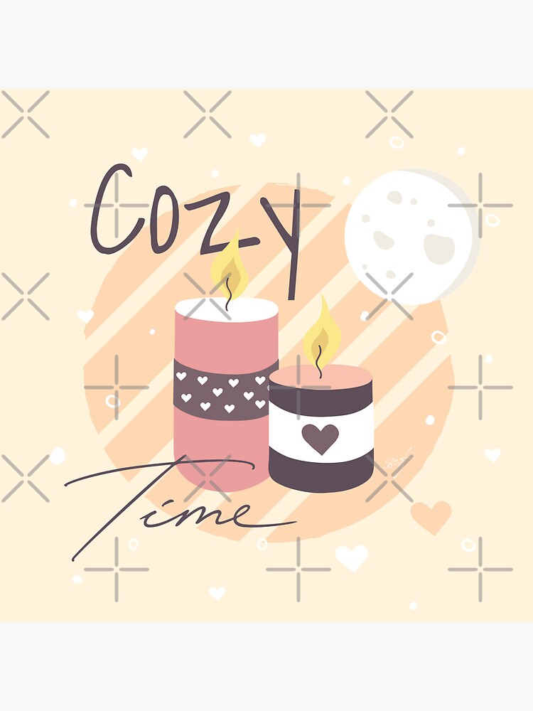 "Cozy Time" Sticker for Sale by SO-MANY-FORMS | Redbubble