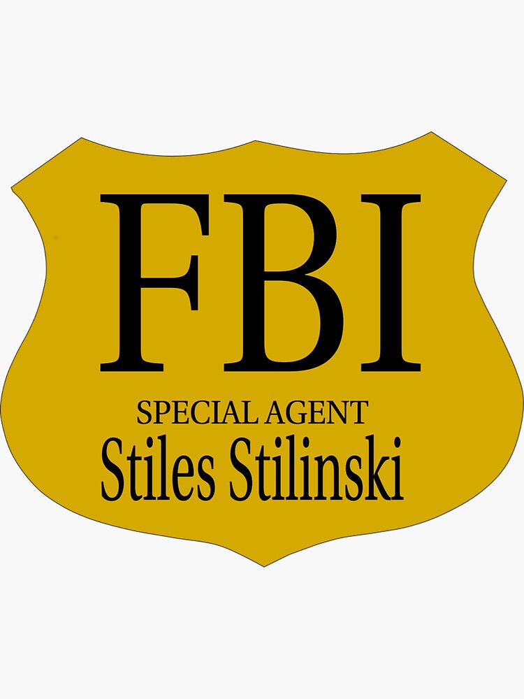 "FBI Stiles Stilinski" Sticker for Sale by KyrhaSanchez | Redbubble