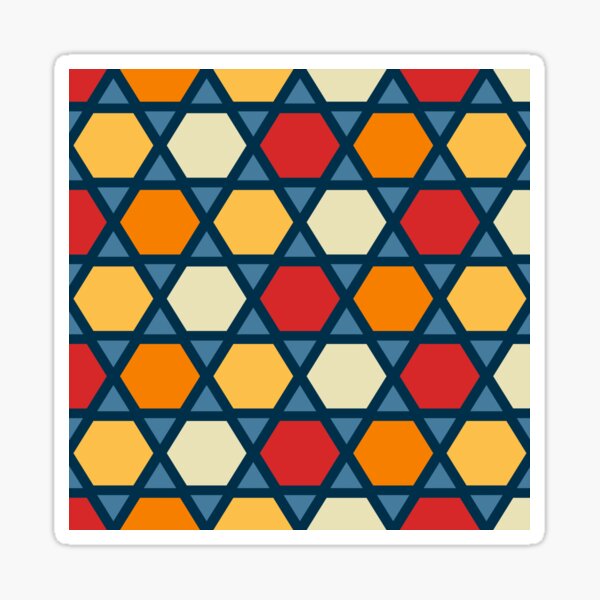 "Hexagon pattern v2" Sticker for Sale by ShamanaStudio | Redbubble