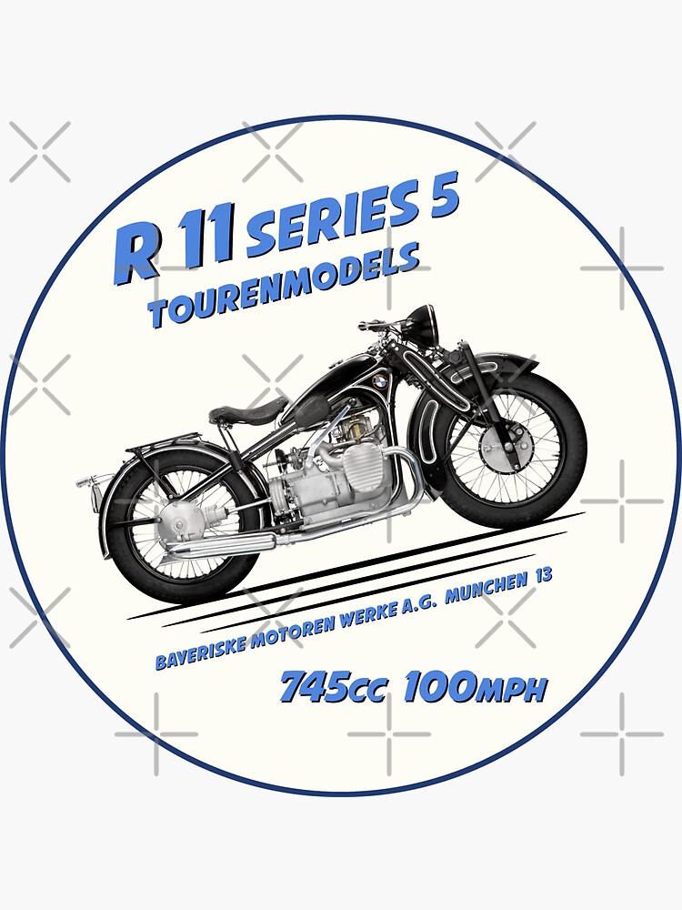 Sticker for Sale mit "Das Oldtimer-Motorrad R11" von rogue-design ...