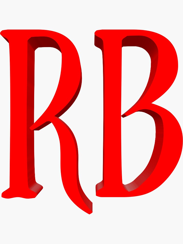 "3D RB font style yataghan" Sticker for Sale by DENICHStore | Redbubble