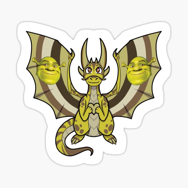 "Shrek Pride Dragon" Sticker for Sale by Red-Aorta | Redbubble