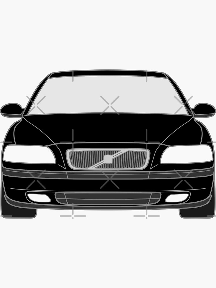 "Volvo V70 T5 D5 2001-2005 black color" Sticker for Sale by EdimDesign ...