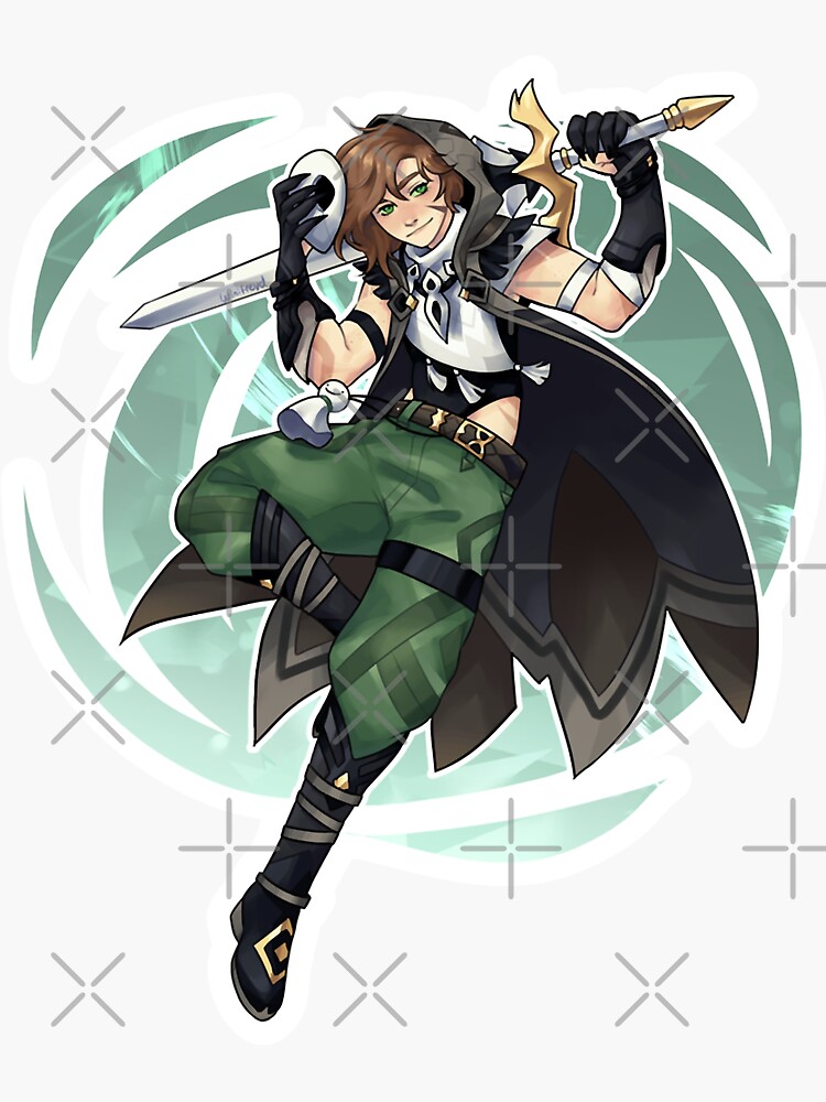 "Green Gaming Dream as Razor genshin" Sticker for Sale by ...
