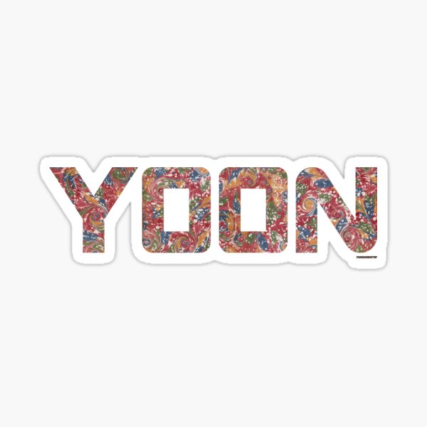 "Yoon" Sticker by Punkinnonstop | Redbubble