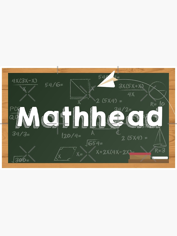 "Math head" Sticker for Sale by uzairahmedart | Redbubble