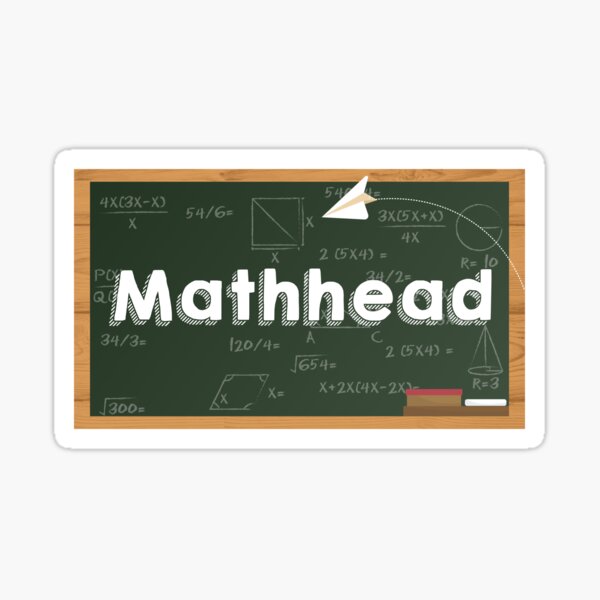 "Math head" Sticker for Sale by uzairahmedart | Redbubble