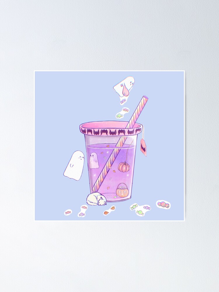 "Ghost drink - Sticker" Poster for Sale by Art-of-Enami | Redbubble