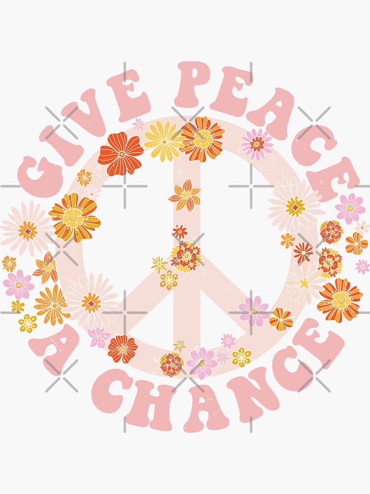"give peace a chance" Sticker for Sale by aesthetic-riot | Redbubble