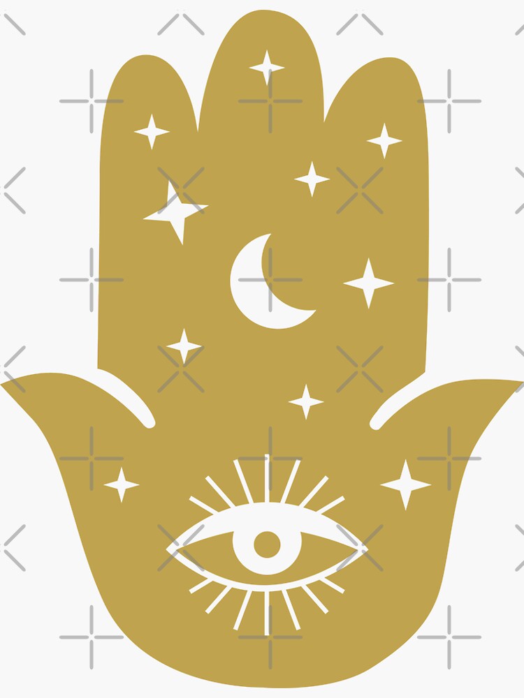 Pegatina «Mano de Fátima | Símbolo de la mano de Hamsas con el mal de ...