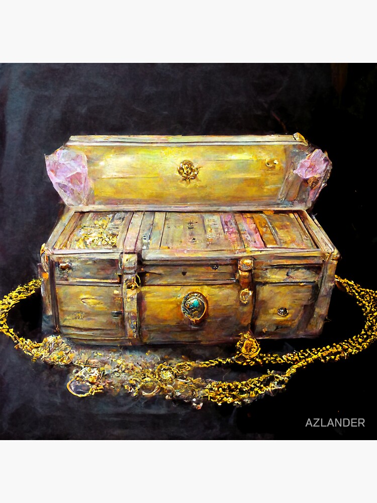 "Treasure Chest" Sticker for Sale by AZLANDER | Redbubble