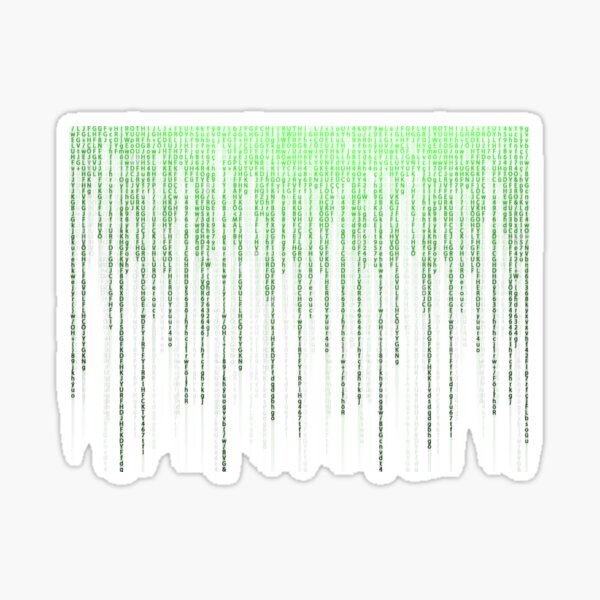 "Matrix Code" Sticker for Sale by Your-Sensei | Redbubble