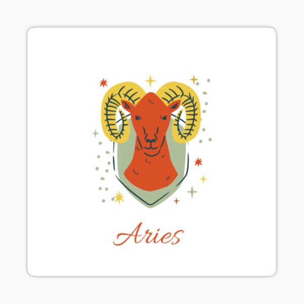 "Aries sign " Sticker for Sale by manon171 | Redbubble