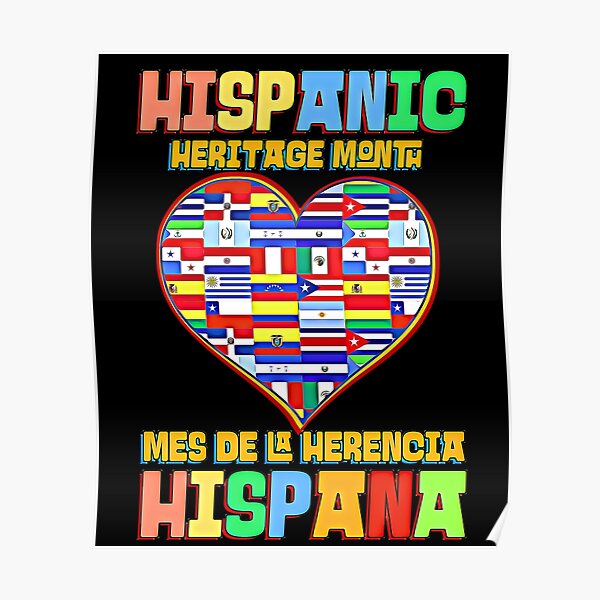 "Hispanic Heritage Month - Mes De La Herencia Hispana" Poster for Sale ...