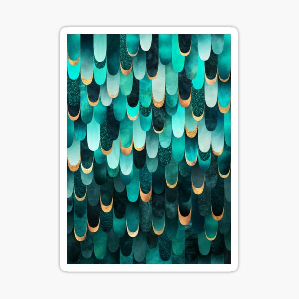 "Feathered - Turquoise" Sticker for Sale by Elisabeth Fredriksson ...