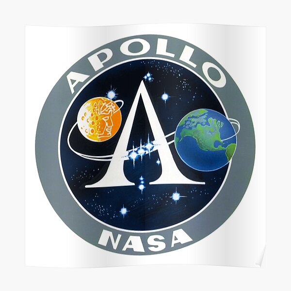 "APOLLO PROGRAM EMBLEM" Poster by IMPACTEES | Redbubble