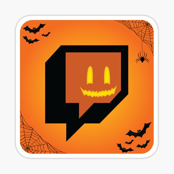 "Twitch Halloween Spooky Logo" Sticker for Sale by AbdulBasitAli ...